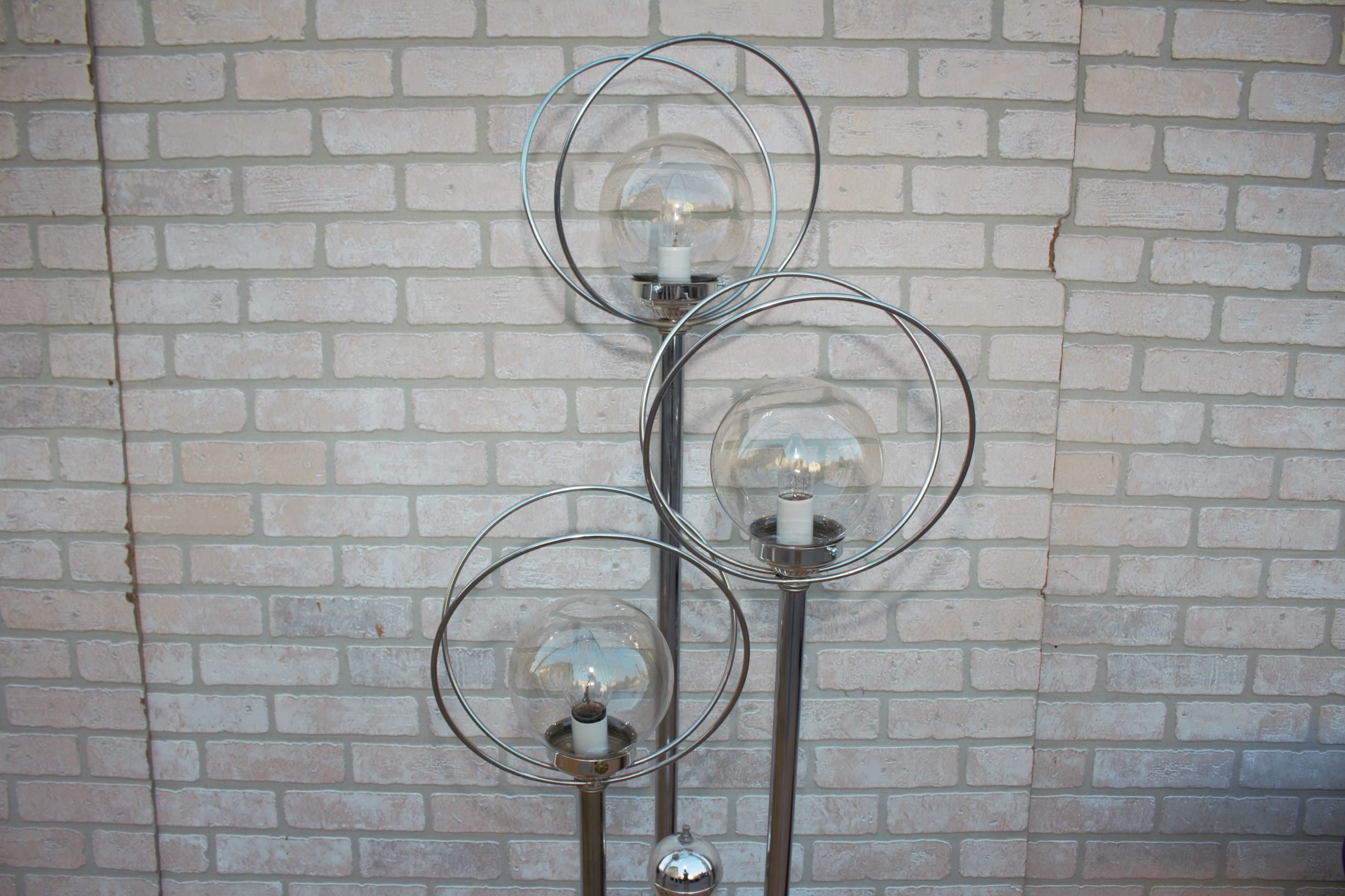 Mid Century Modern Chrome 3 Orb Globe Atomic Architectural | Etsy