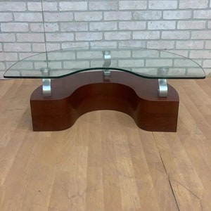 Contemporary Modern Glass Top Coffee Table - Etsy