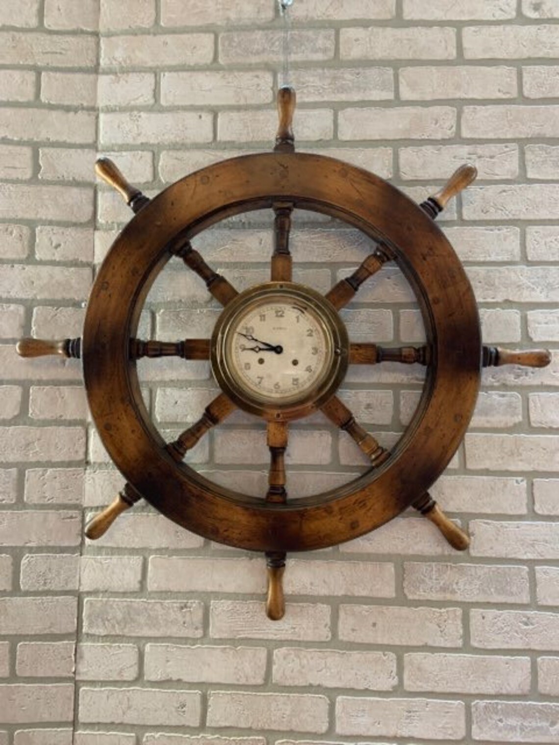 Vintage Nautical Style Wood Ship Wheel Wall Clock - Etsy