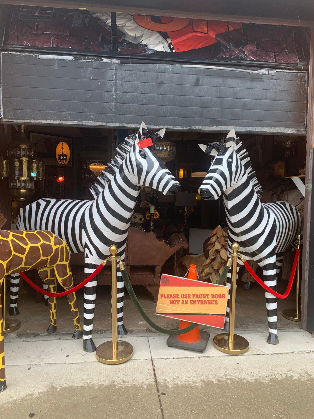 Vintage Metal Zebra Statues Pair - Etsy