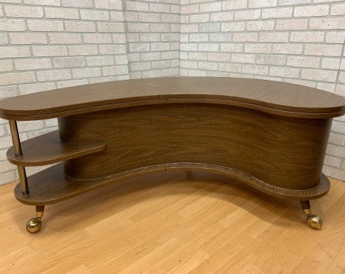 Mid Century Modern Grand Server Boomerang Kidney Bean Bar Coffee Table ...