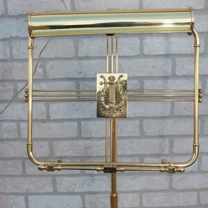 Vintage Brass Adjustable Music Stand With Lamp - Etsy