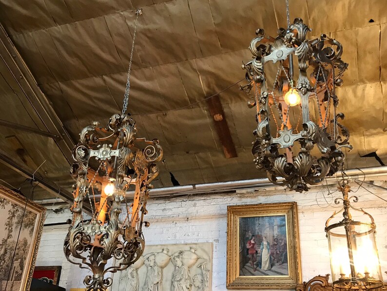 Antique French Rococo Style Gold Acanthus Leaf Pendant Set - Etsy