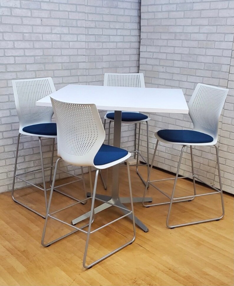 Mid Century Modern Knoll Multigeneration 4 Bar Stools With - Etsy