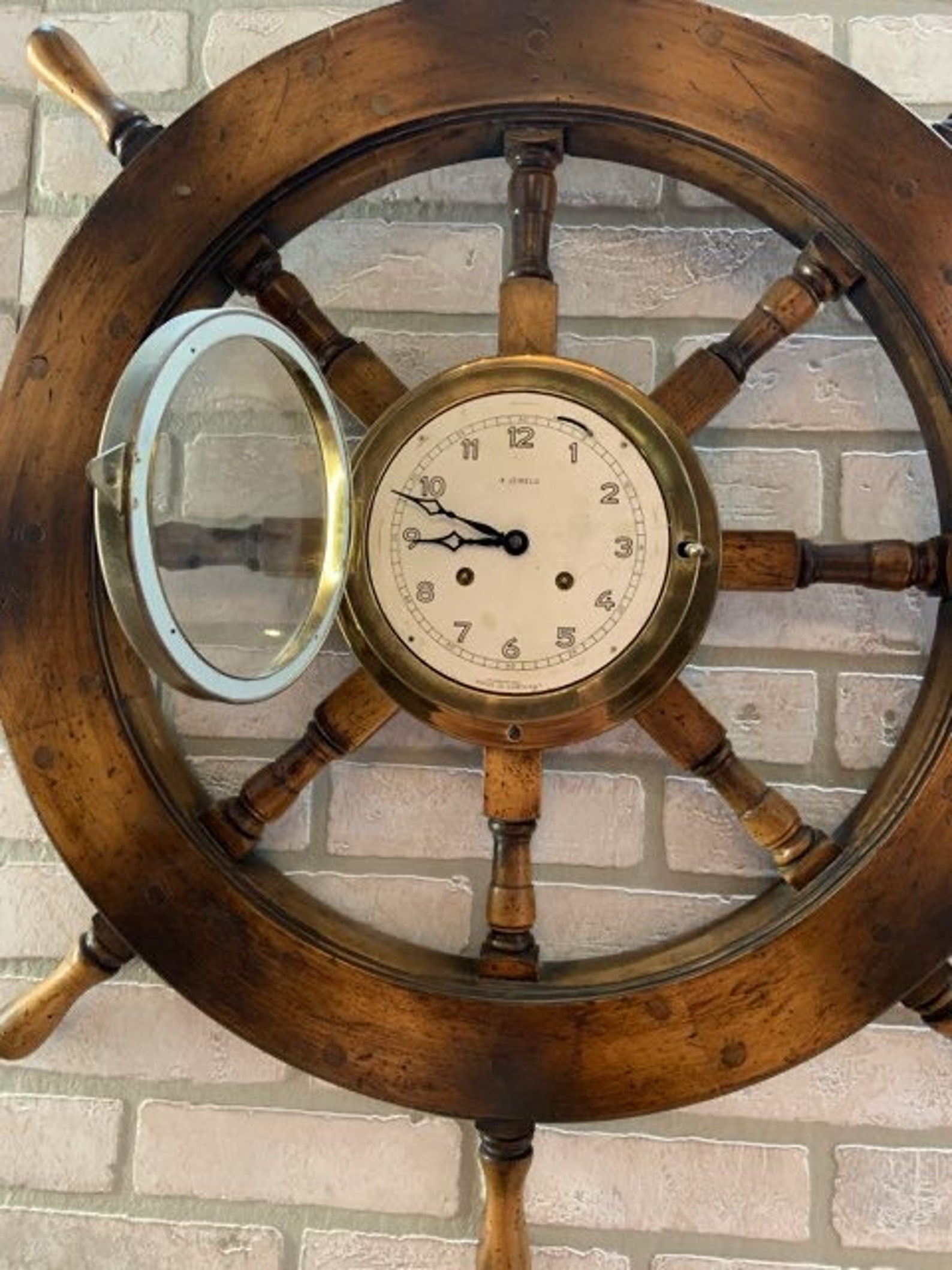 Vintage Nautical Style Wood Ship Wheel Wall Clock - Etsy
