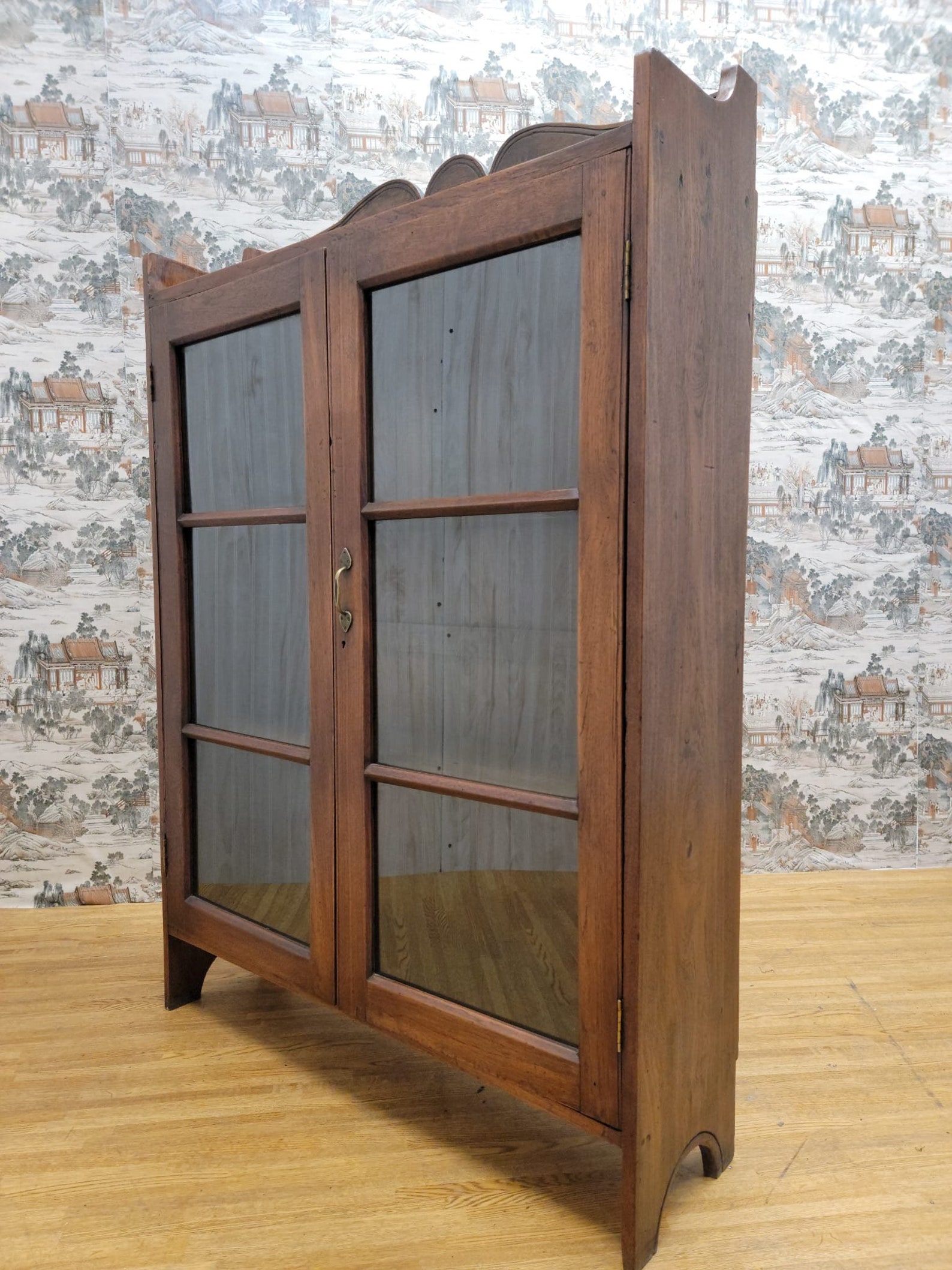 Vintage Thai British Colonial Teak and Glass Display Cabinet - Etsy