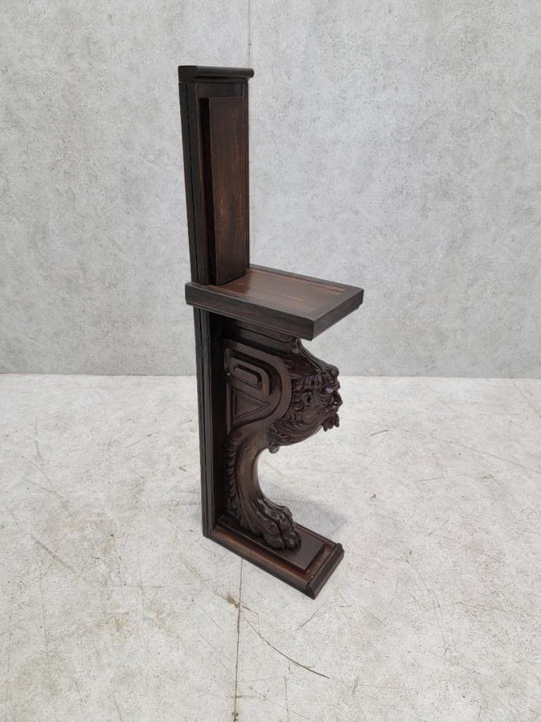 Antique Italian Rococo Figural Carved Oak Architectural Element/side ...