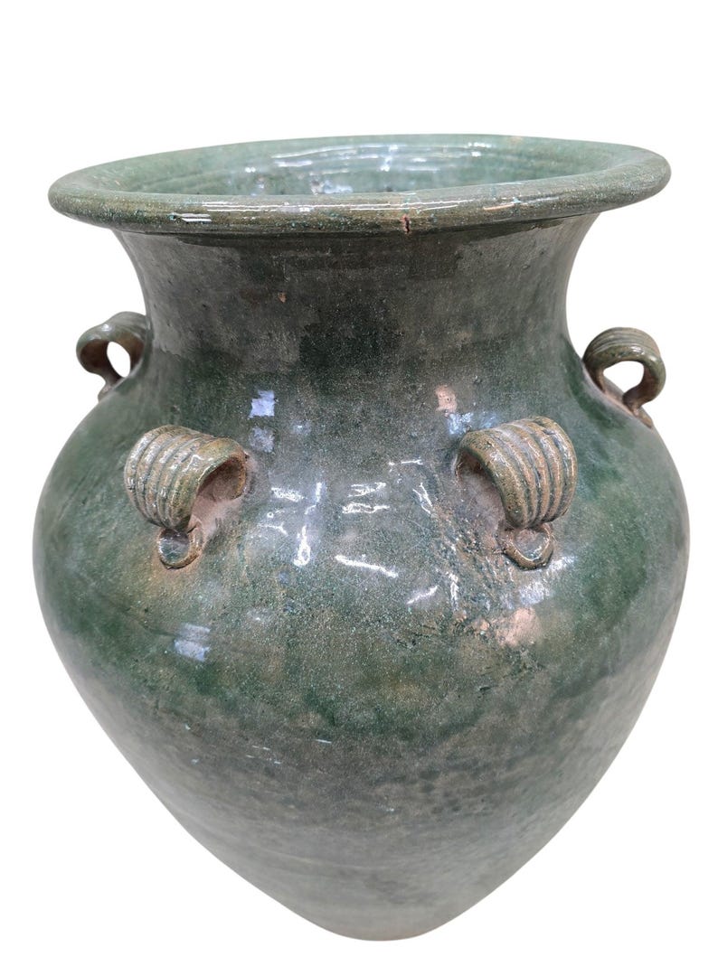 Antique Stoneware Green-glazed Mataban Jar Vase - Etsy