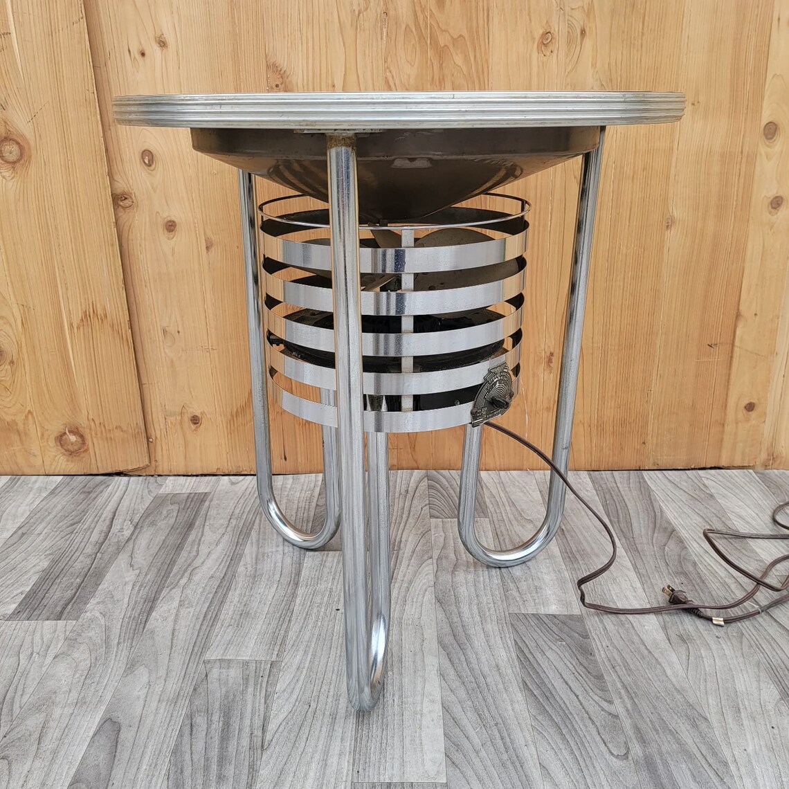 Art Deco Industrial Fan Table by Kisco Company - Etsy