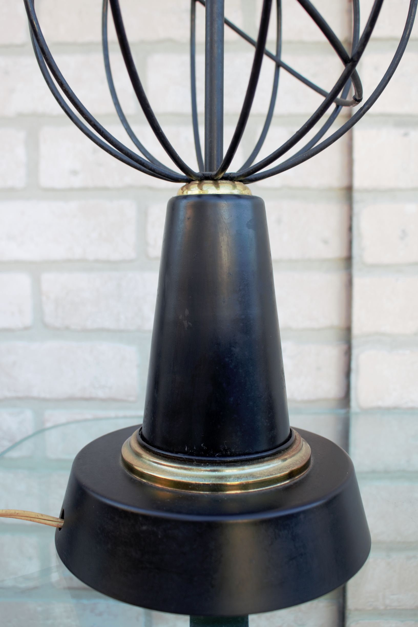 Mid Century Modern Atomic Table Lamps With Porcelain Shades - Etsy