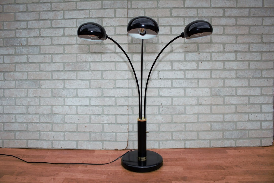 Mid Century Modern Multi-arm Black Enamel Table Lamp - Etsy