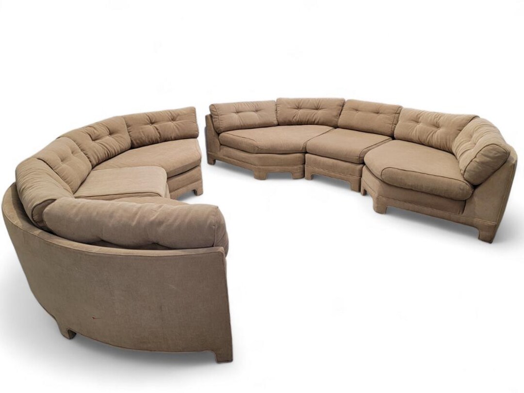 Mid Century Modern Milo Baughman Parsons Style Curved Sectional Sofa - Etsy