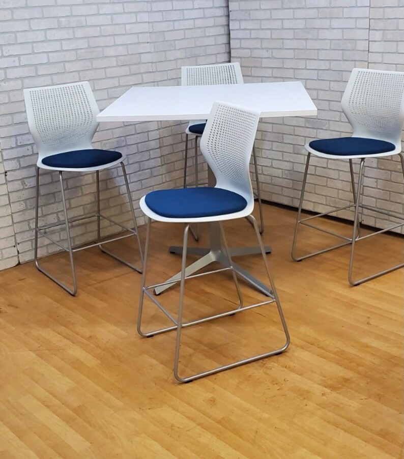 Mid Century Modern Knoll Multigeneration 4 Bar Stools With - Etsy