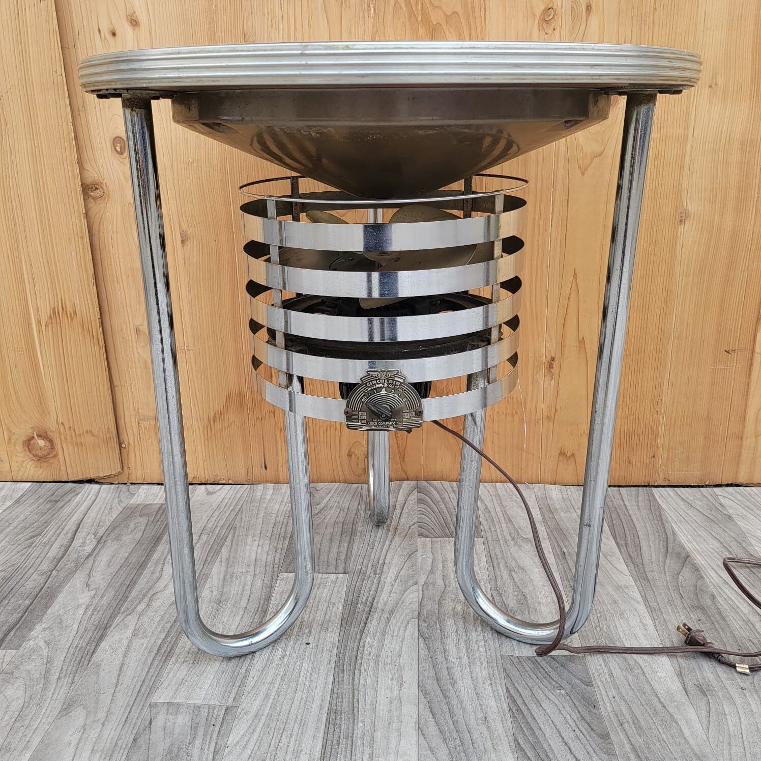 Art Deco Industrial Fan Table by Kisco Company - Etsy