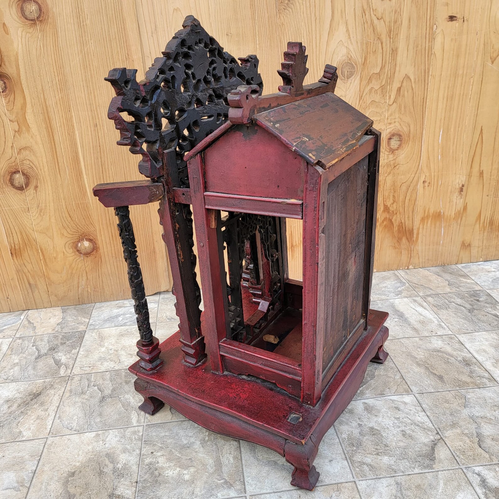Antique Authentic Chinese Carved Ornate Wood Altar Shrine - Etsy