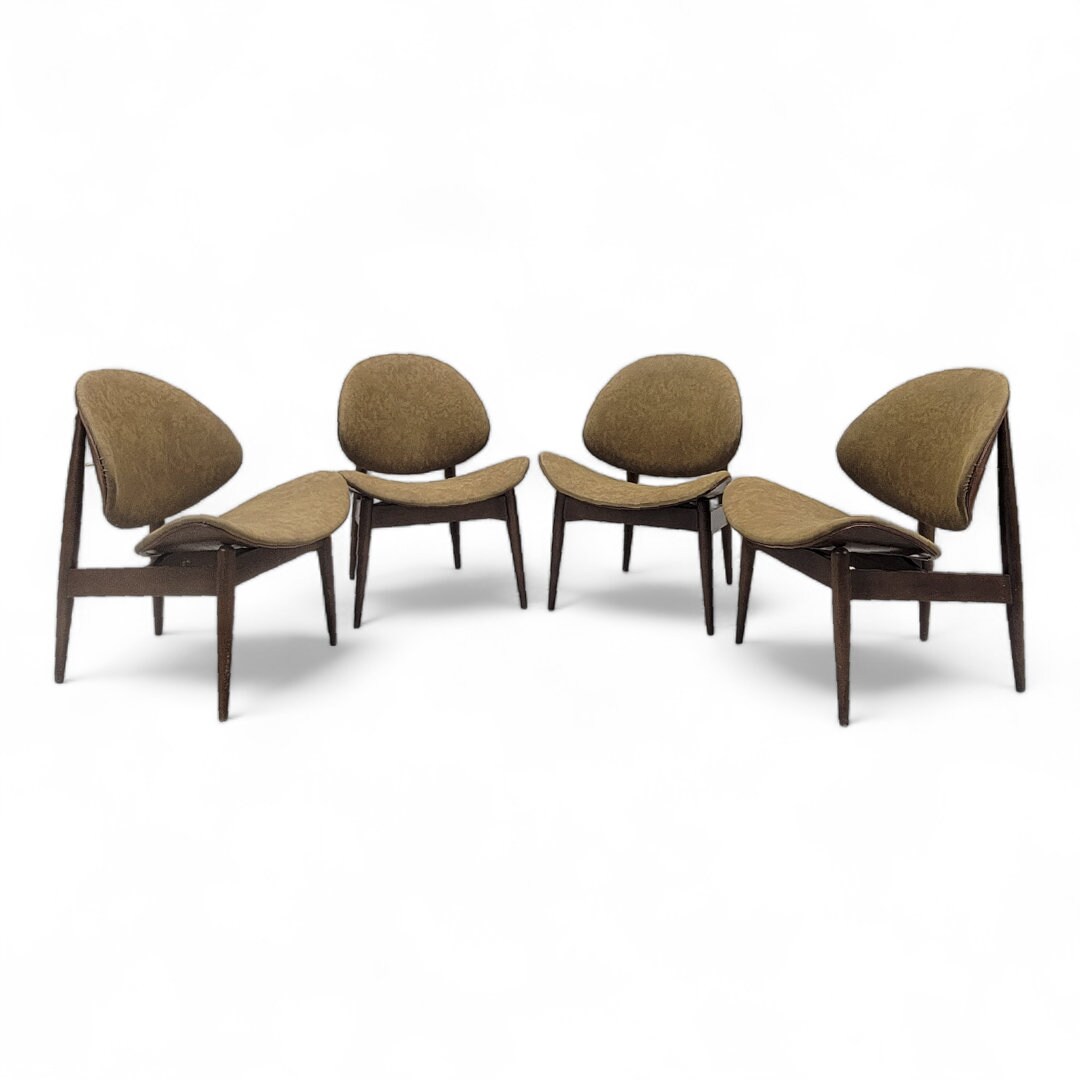 Vintage Mid Century Modern Clam Shell Chairs by Seymour James Weiner ...