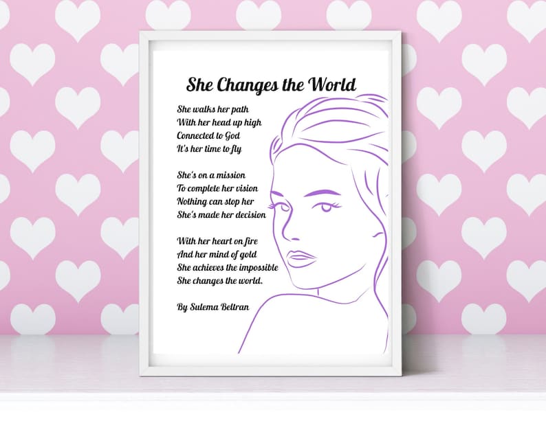 Women Empowerment Original Poem - Printable Digital Wall Art ...