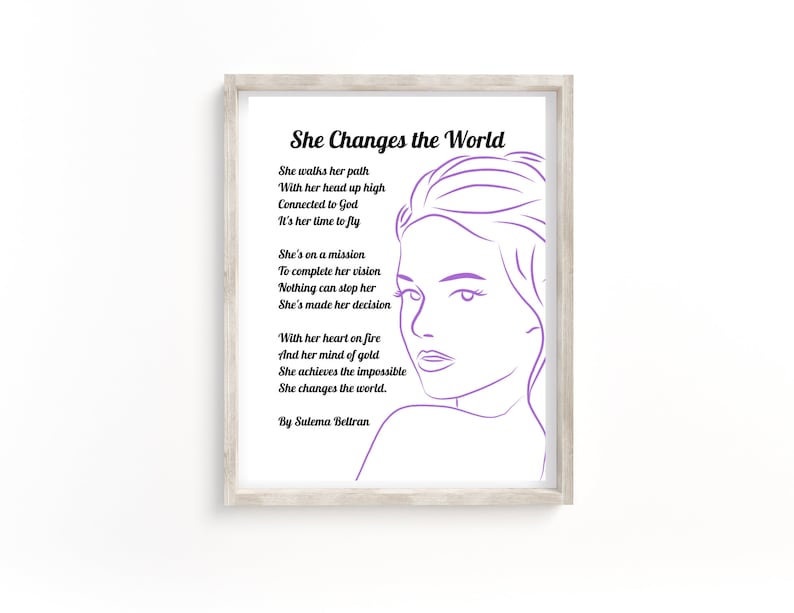 Women Empowerment Original Poem - Printable Digital Wall Art ...