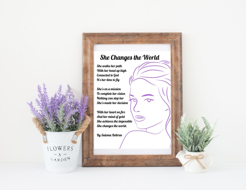 Women Empowerment Original Poem - Printable Digital Wall Art ...