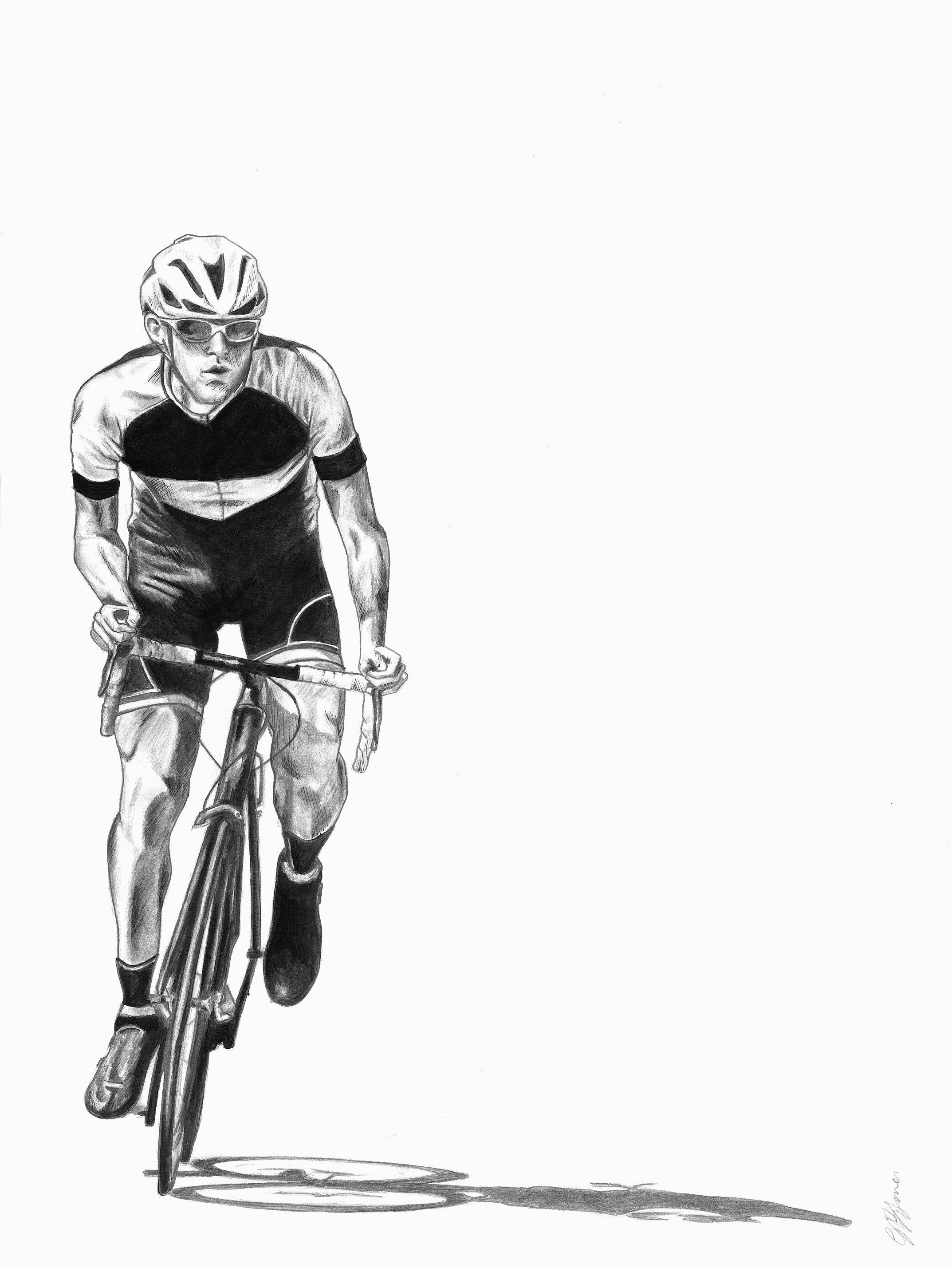 Cycling Print, Cyclist, Bicycle Art, Cycling Poster, Cycling Gift A4 ...