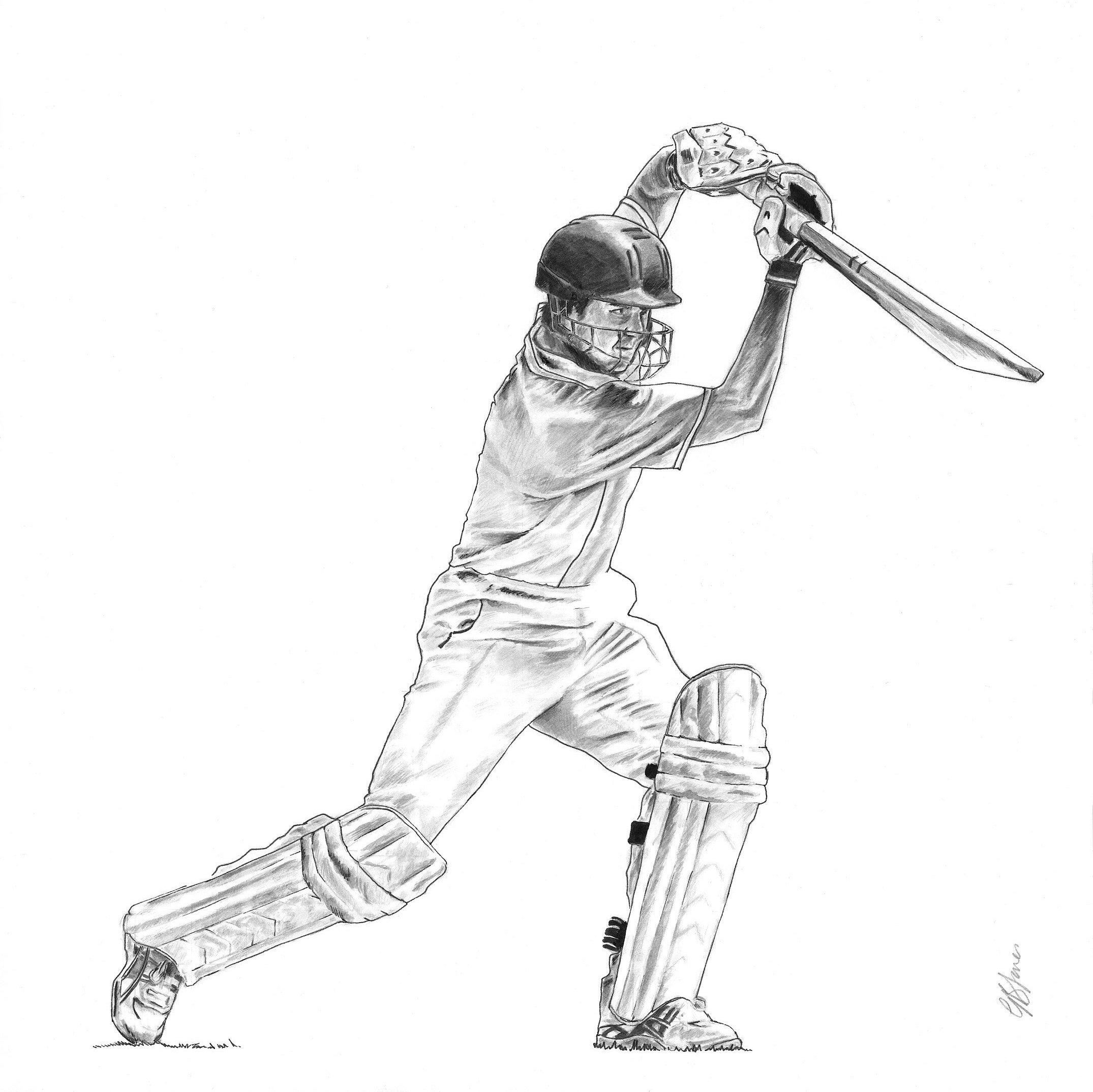 Cricketer Cricket Art Cricket Print Sports Art Cricket - Etsy