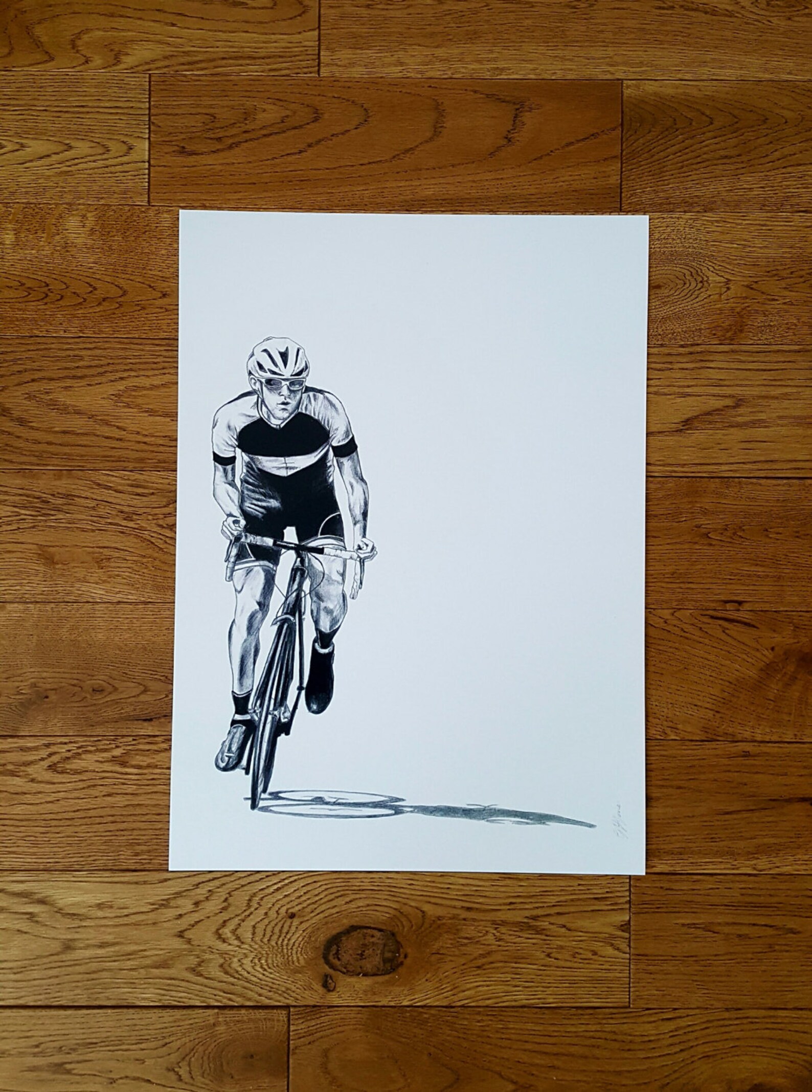 Cycling Print, Cyclist, Bicycle Art, Cycling Poster, Cycling Gift A4 ...