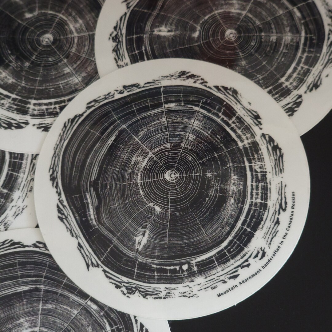 Wood Sticker / Vinyl Sticker / Tree Ring Sticker / Tree Stickers ...