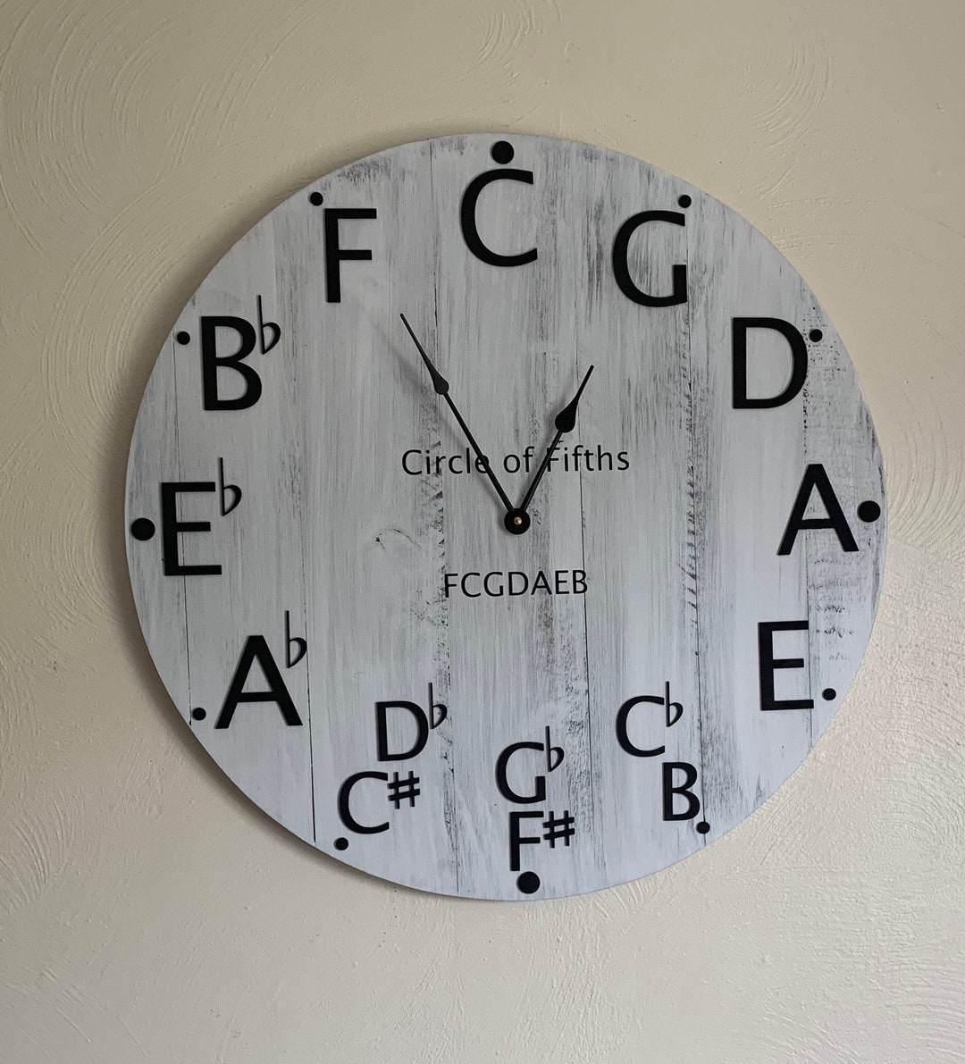 30 Circle of Fifths Wall Clock, Large Musical Theory Clock - Etsy