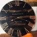12 Black Rustic Clock - Etsy