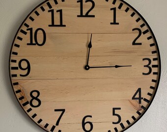 30 Gray Wall Clock Farmhouse Clock Office Clock Black - Etsy