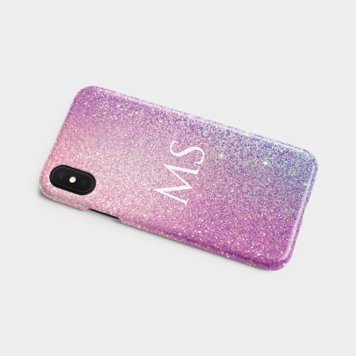 Personalised Initials Custom Hard Phone Case Luxory Purple Ombre ...