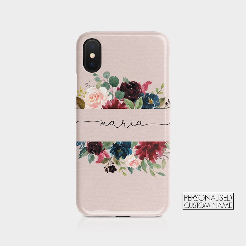 Personalised Custom Hard Phone Case Spring Flowers English - Etsy