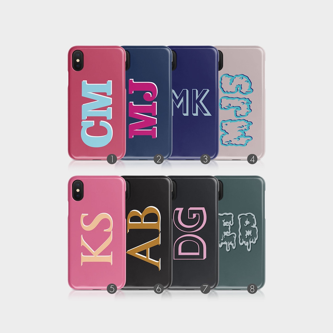 Personalised Initials Custom Funny Bold Big Initials Monogram Hard ...