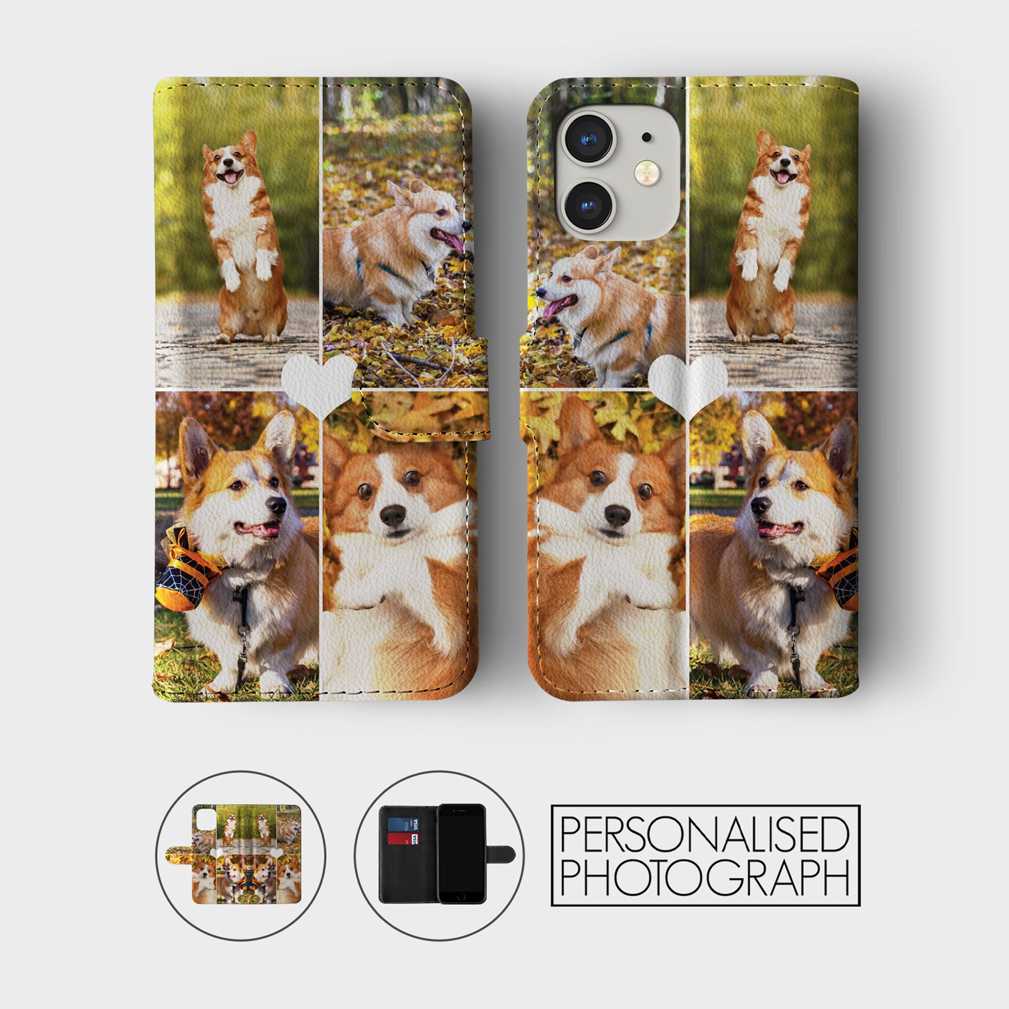 Personalised Flip Wallet Phone Case Custom Photo Picture Image - Etsy UK