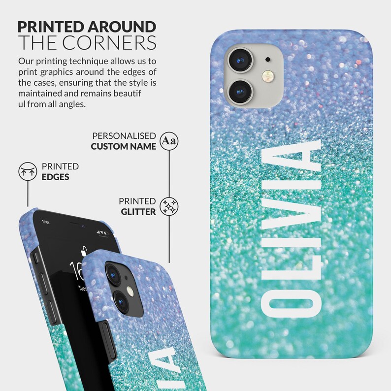 Personalised Phone Case | Custom Name Initials for iPhone 17 17e 16 15 ...