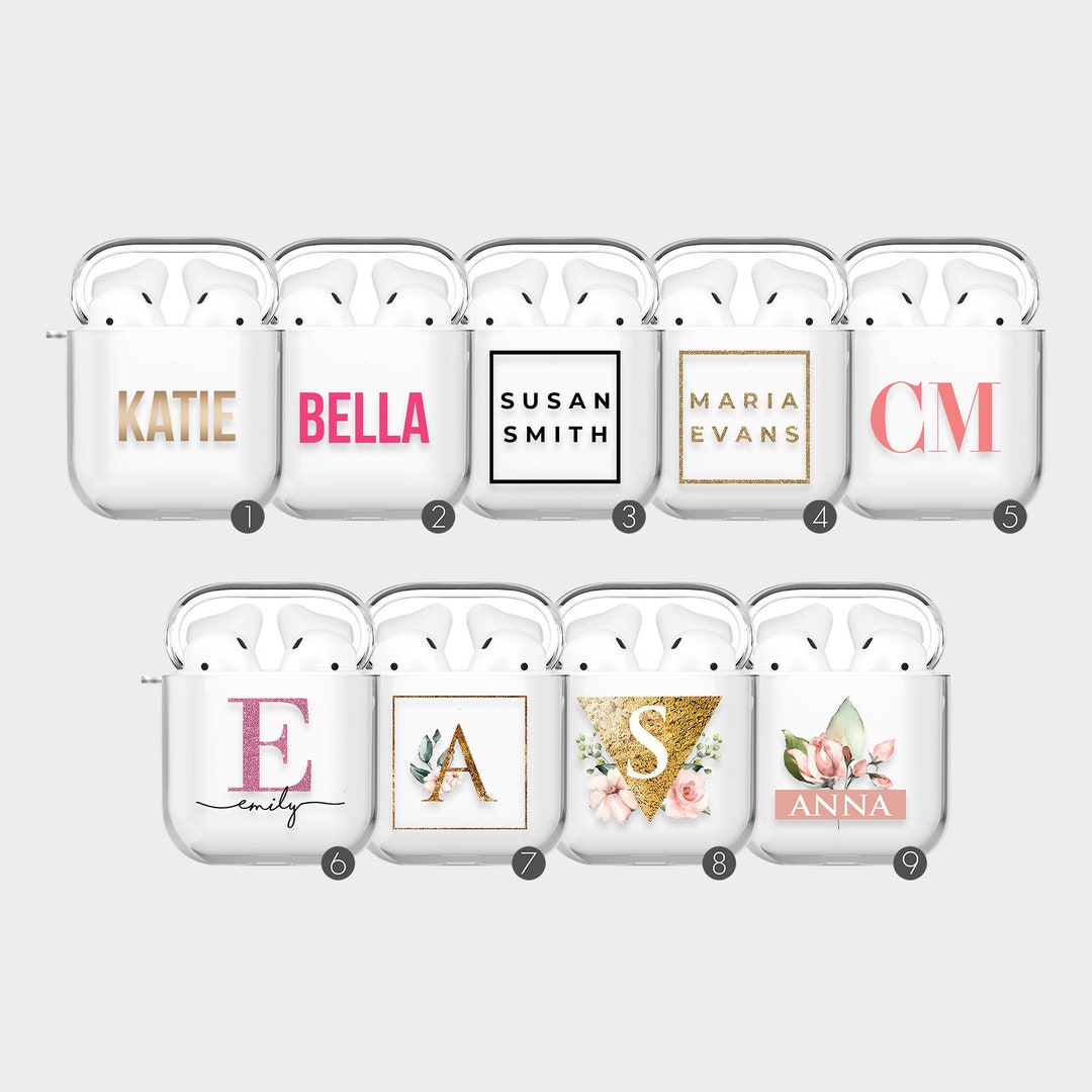 Tirita Personalised AirPod Case Cover for Airpods 1 2 3 4, Airpods Pro ...