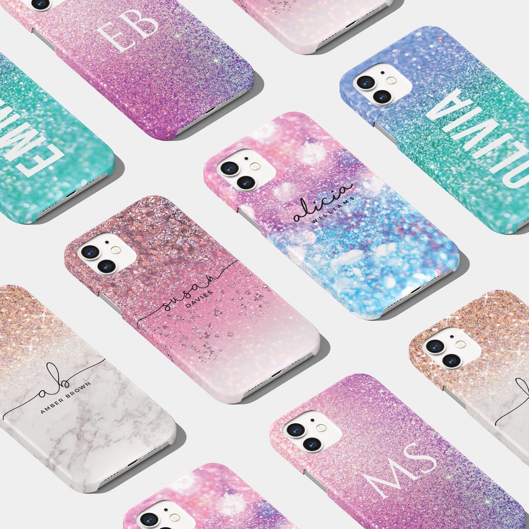 Personalised Phone Case | Custom Name Initials for iPhone 17 16 16e 15 ...