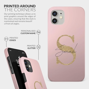 Personalised Phone Case | Custom Name Initials for iPhone 17 16 15 14 ...