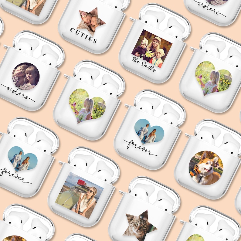 Personalised AirPod Case Custom Photo Picture Image Cover for Airpods ...