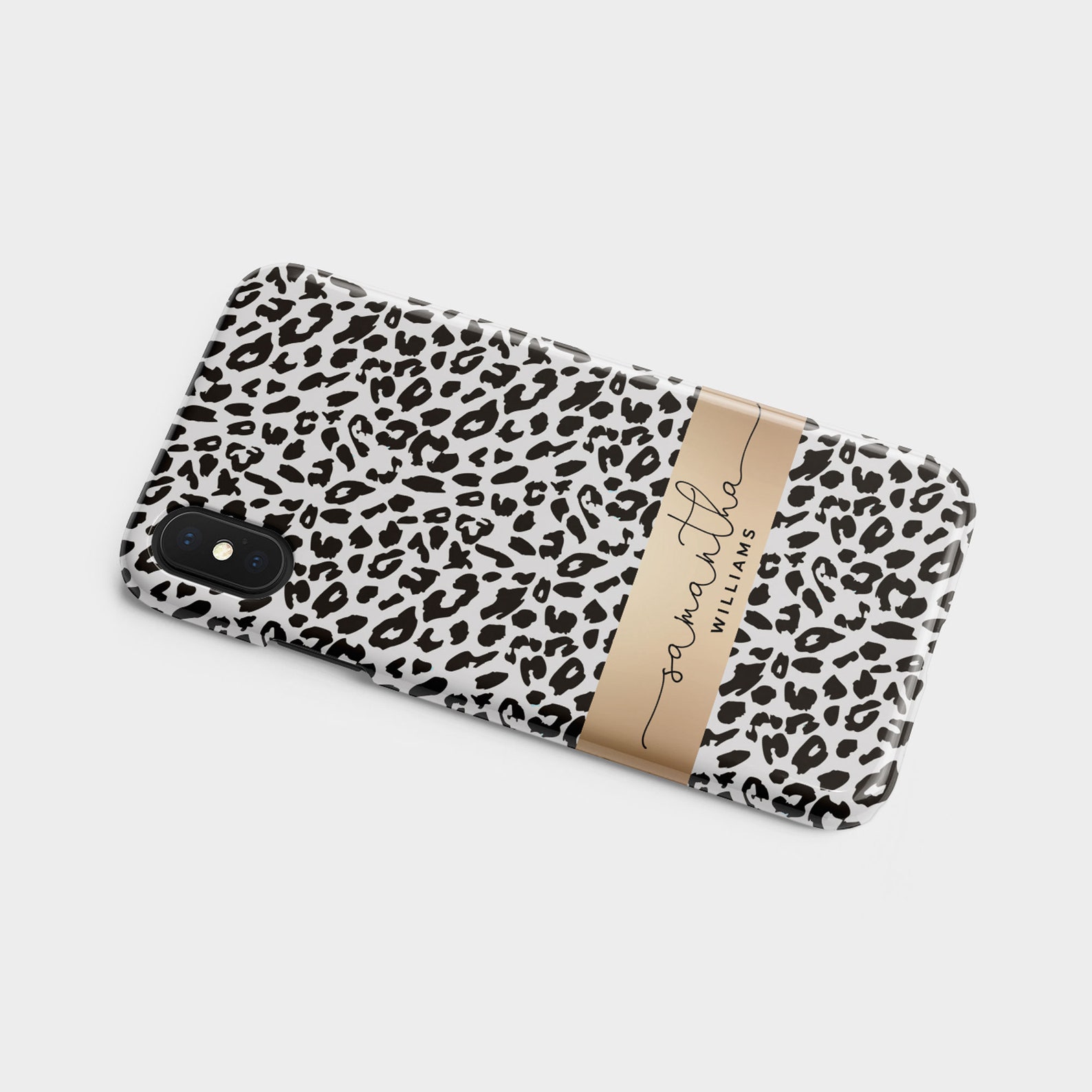 Personalised Custom Hard Phone Case Animal Print Leopard Skin - Etsy