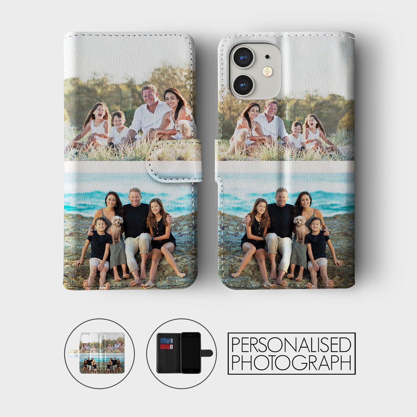 Personalised Flip Wallet Phone Case Custom Photo Picture Image - Etsy UK
