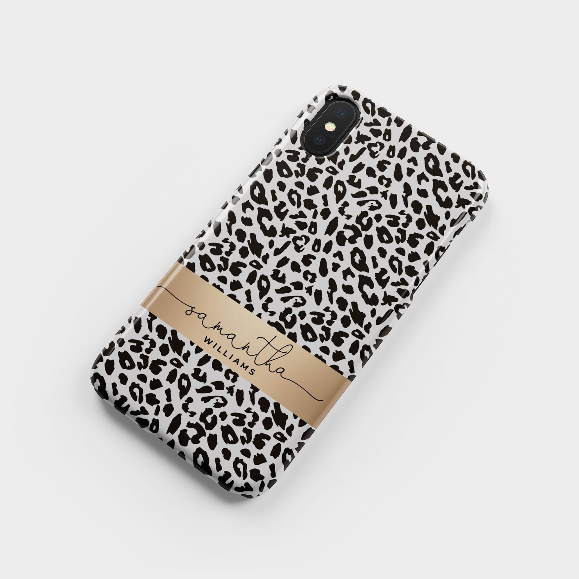 Personalised Custom Hard Phone Case Animal Print Leopard Skin - Etsy