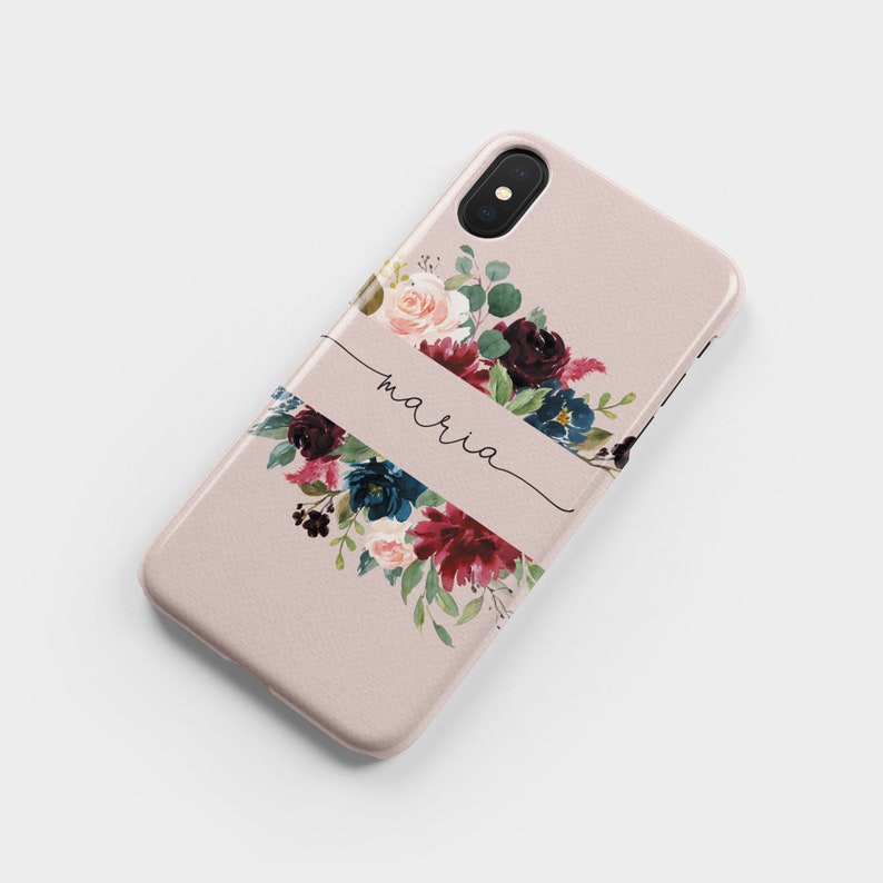 Personalised Custom Hard Phone Case Spring Flowers English - Etsy