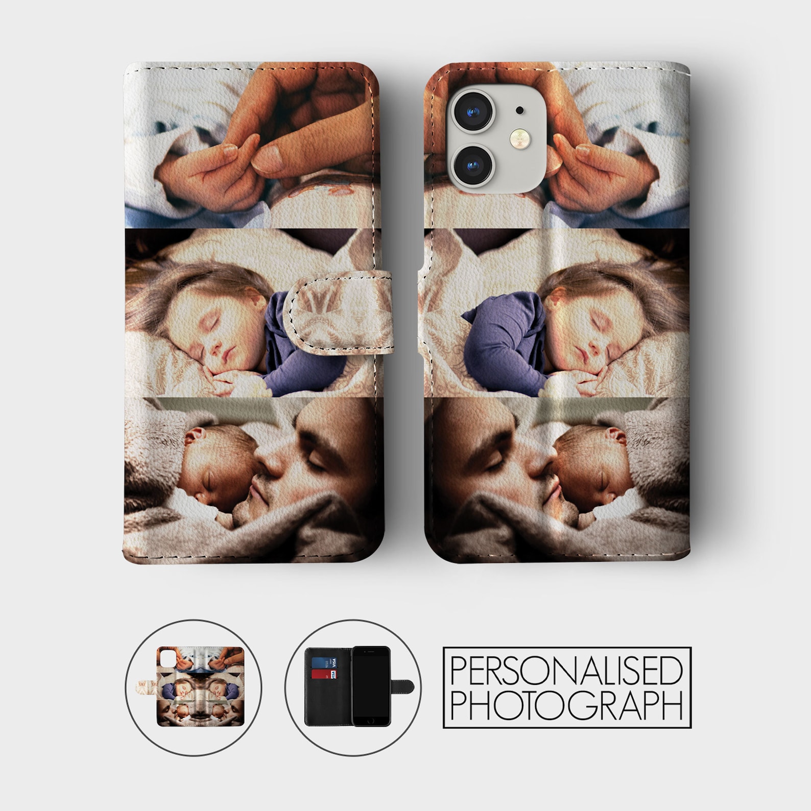 Personalised Flip Wallet Phone Case Custom Photo Picture Image - Etsy UK