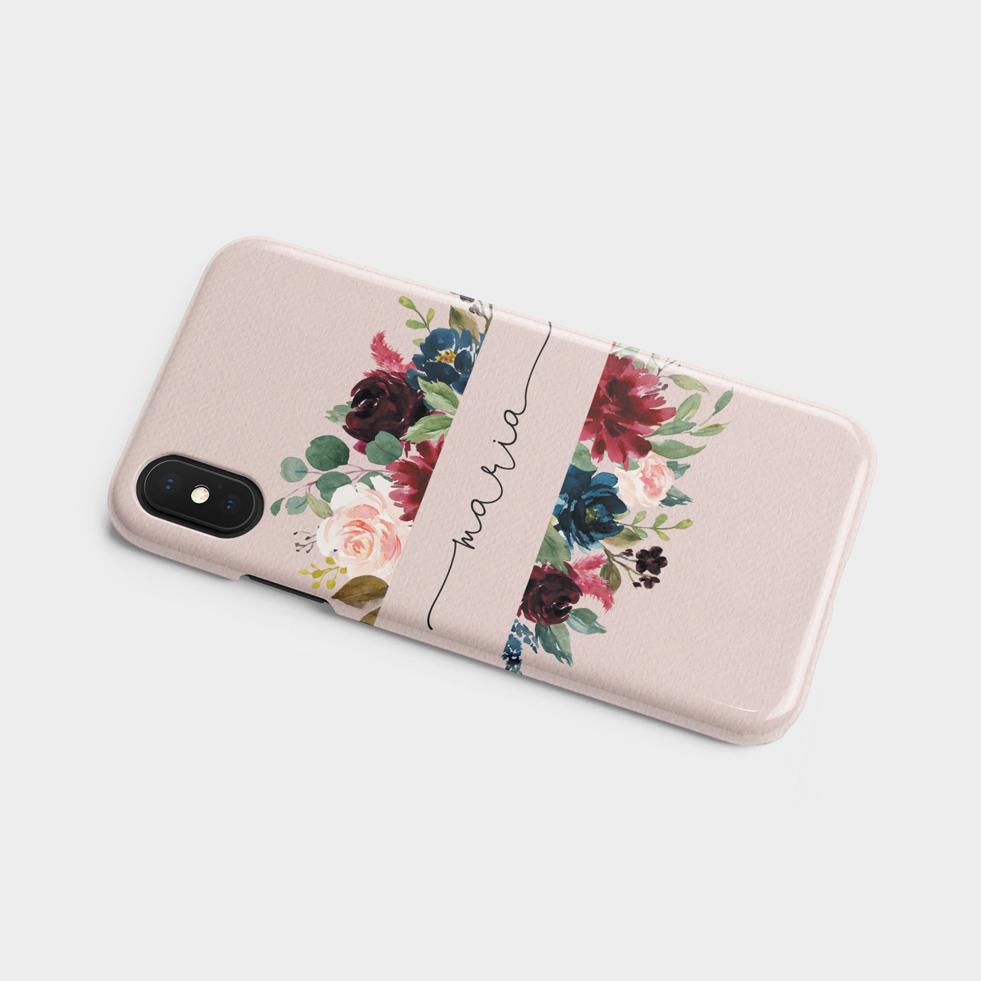 Personalised Custom Hard Phone Case Spring Flowers English - Etsy