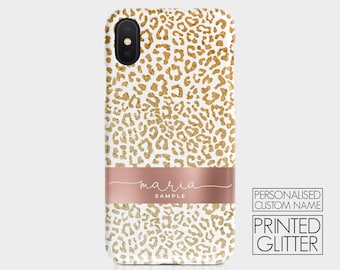 Personalised Custom Hard Phone Case Animal Print Leopard Skin - Etsy