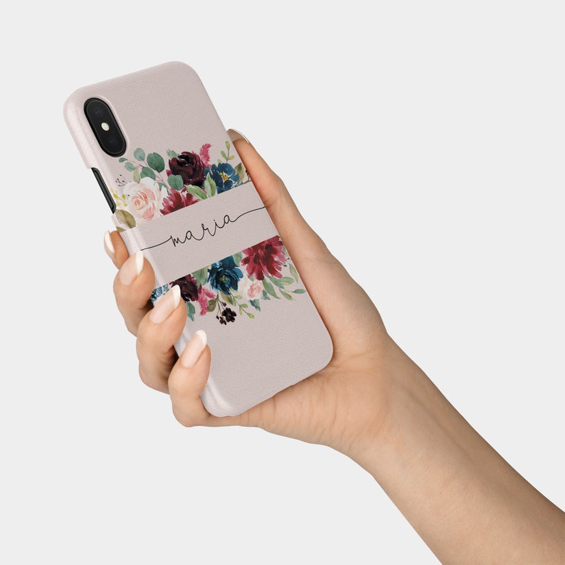 Personalised Custom Hard Phone Case Spring Flowers English - Etsy
