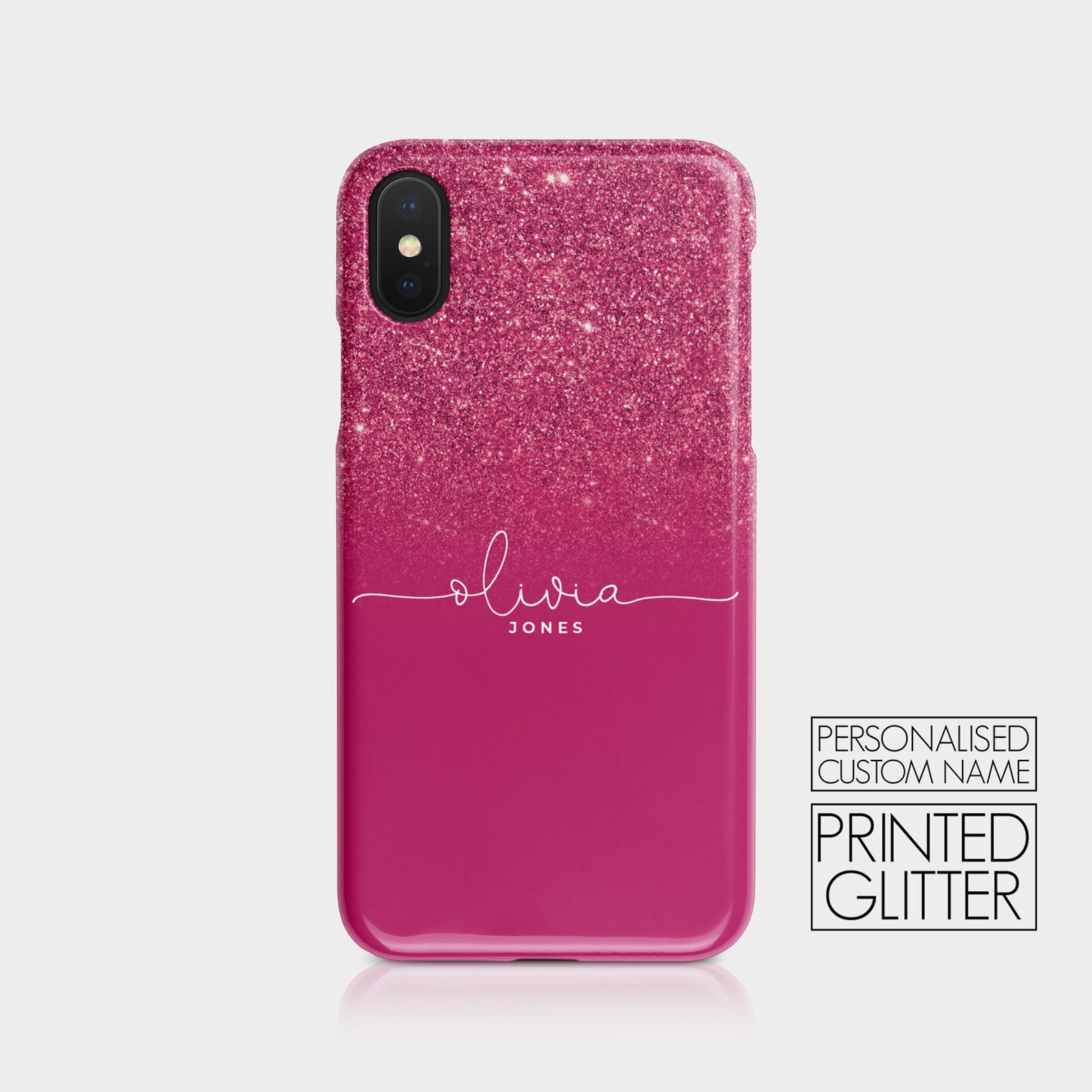 Personalised Initials Custom Hard Phone Case Ombre Printed - Etsy