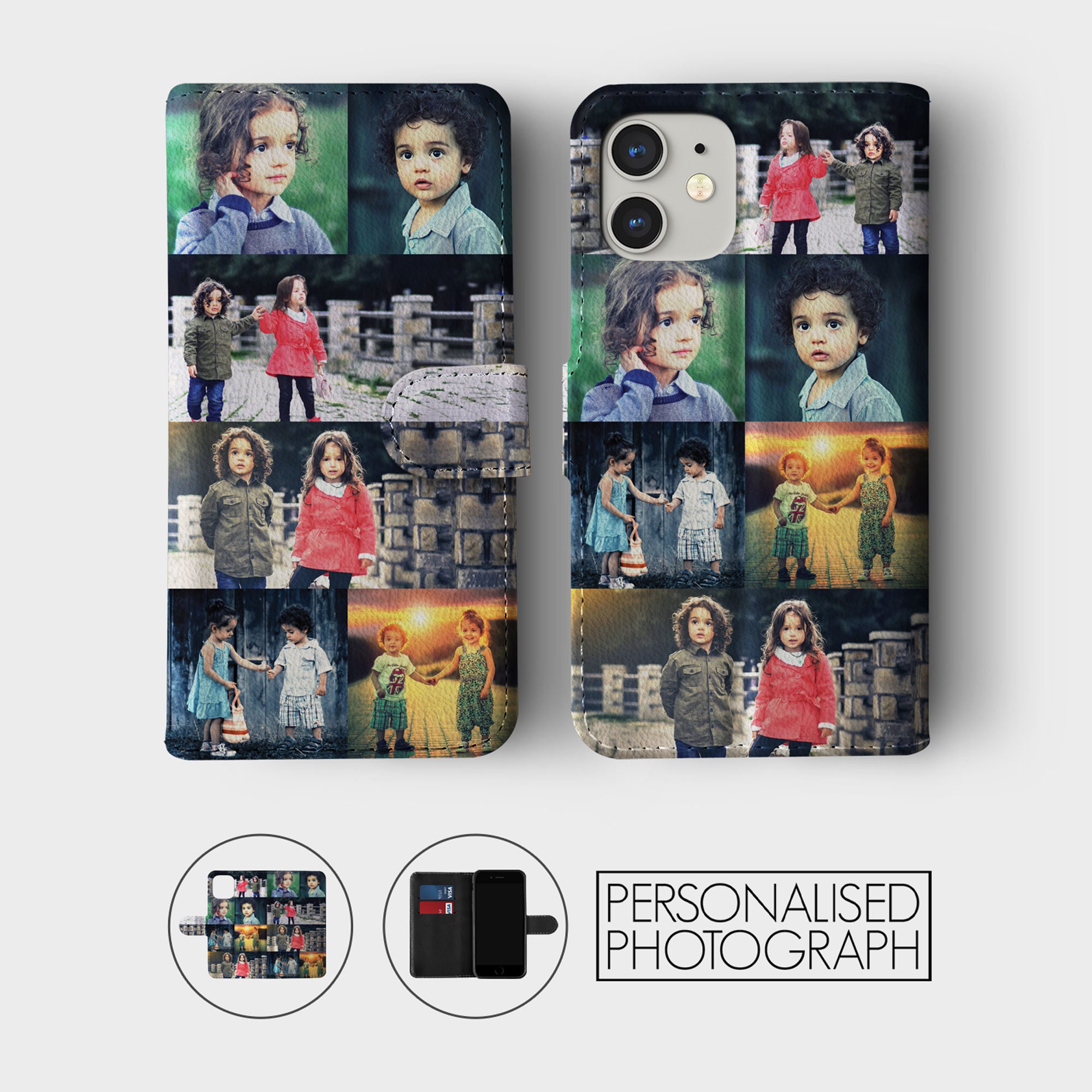 Personalised Flip Wallet Phone Case Custom Photo Picture Image - Etsy UK