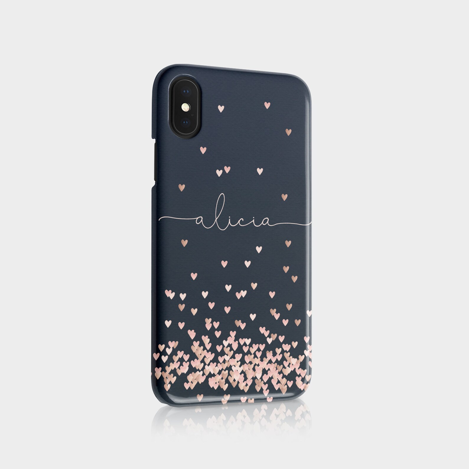 Personalised Initials Custom Hard Phone Case Rose Gold - Etsy